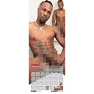 FlavaMen 2023 All Nude Black & Latin Men 13-Month Calendar 8.5 x 22 inch Wall Calendar