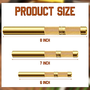3 Pcs Brass Drift Punch Set, 3/4, 1/2, 3/8 Inch, 25075 25076 25077 Brass Punch Kit