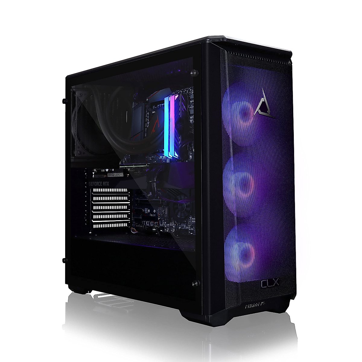 CLX Set TGMSETRTH0B10BM Gaming Desktop - Liquid Cooled AMD Ryzen 9 5900X 3.7GHz 12-Core Processor, 32GB DDR4 Memory, GeForce RTX 3080 10GB GDDR6X Graphics, 480GB SSD, 3TB HDD, WiFi, Windows 11 Home