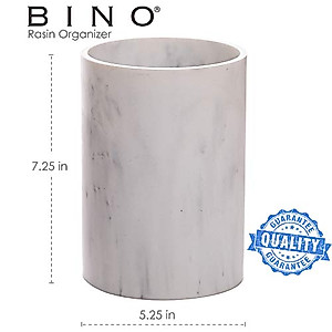 BINO Kitchen Utensil Holder for Countertop, Matte Marble - Utensil Caddy countertop utensil holder Utensil Crocks for kitchen Cooking Utensil Holder Kitchen Utensils Holder Spatula Holder