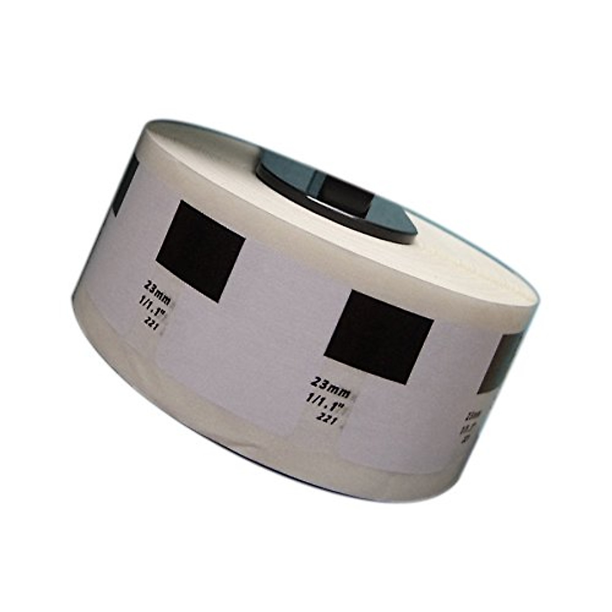 IDIK-11221 Replacement Labels Compatible with Brother DK-1221 Square Labels 23mm x 23mm x 1000pcs/Roll Packed in Individual Printed Retail Box with Permanent Cartridge