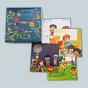 Social Emotional Learning Activity for Kids 8-12 Games for Relationship Suitable For Behavior Autism Learning Materials Card Games for Occupational Therapy ADHD Tools Social & Communication Skills