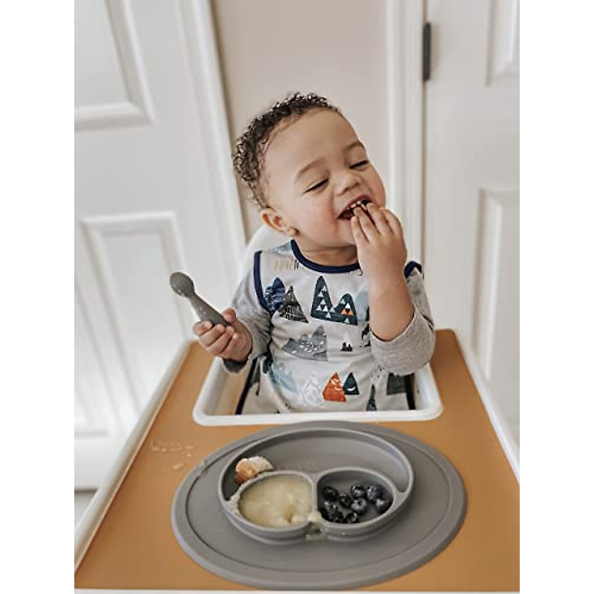 BapronBaby Adventure Awaits Bapron - No Neck Tie Safer Bib for Baby & Toddler - Soft Waterproof Stain Resistant - Machine Washable - Sz Baby/Toddler 6m-3T