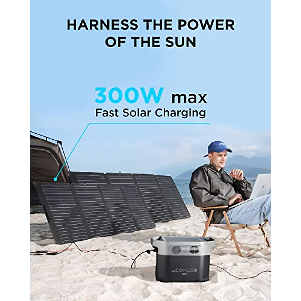 EF ECOFLOW Portable Power Station DELTA Mini, 882Wh Capacity, Solar Powered Generator for Outdoor, Emergency, Home Backup, RV(Solar Panel Not Included)