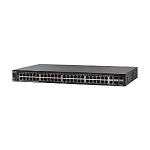 Cisco SG350X-48P Stackable Managed Switch | 48 Gigabit Ethernet (GbE) Ports | 2 x 10G Combo + 2 x SFP+ | 382W PoE | Limited Lifetime Protection (SG350X-48P-K9-NA)