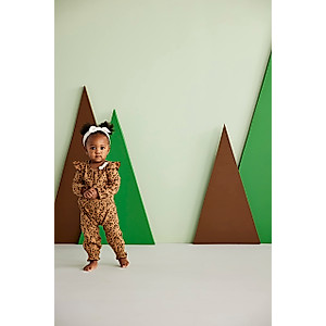 Mud Pie Baby Girl Fawn Bodysui and Headband Set, Brown, 3-6 Months