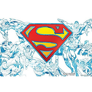 Tervis DC Comics-Superman Lineage Stainless Steel Insulated Tumbler with Lid, 20oz, Silver