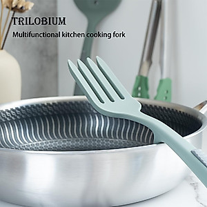 Silicone cooking utensils cooking forks, frying pan shovel, kitchen tongs, 3-piece set of heat-resistant kitchen utensils, BPA Free Non-stick pan kitchen gadget