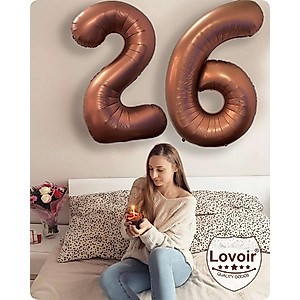 40 Inch Coffee Brown Number 1 Balloon Large Size Jumbo Digit Mylar Foil Retro Brown Helium Balloons for Birthday Party Celebration Decorations Graduation Anniversary Baby Shower Photo Shoot
