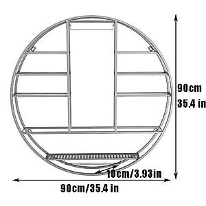 CGF- Mounted Wine Racks 12 Bottle Modern Black Metal Round Wall Mounted Wine Display Rack，Large Capacity Rack，7 Stem Wine Glass Stemware Rack（Gold,Black）