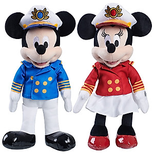 Disney Classics Captain Minnie Mouse 12.5-inch Plush, Cruise Line Kids Toys, Stuffed Animal, Mouse, Officially Licensed Kids Toys for Ages 3 Up by Just Play