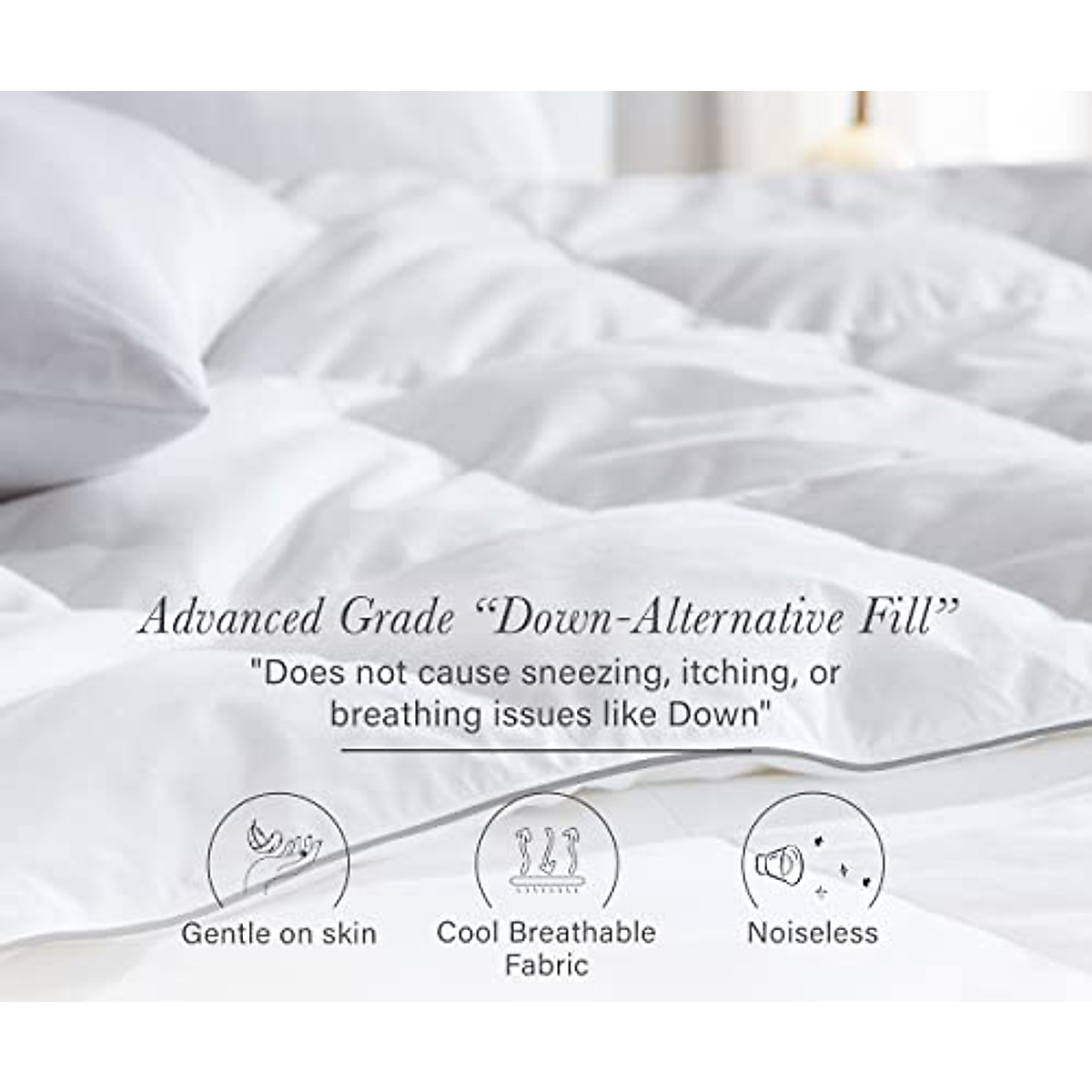 California Design Den King Size Comforter Duvet Insert - Luxury All-Season Down Alternative, Quilted Extra Fluffy, Soft, and Cooling, Machine Washable with Corner Tabs - White
