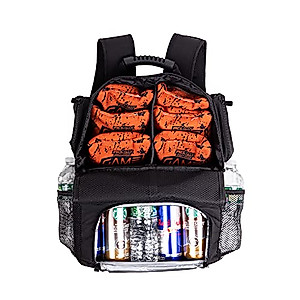 Cornhole Cooler Backpack, Holds up to 2 Sets (8 Bags), Bottle Opener, Cooler Holds up to 12 cans, Extra Compartments for Phone, Storage
