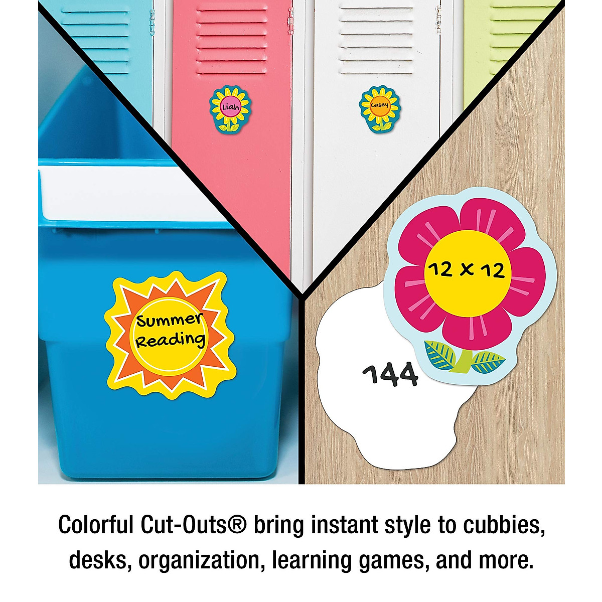 Carson Dellosa | Spring Mix Mini Cut-Outs | 3-inch x 3-inch, 36pcs, Model: 120183