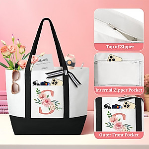 TRSODD Birthday Gifts for Women Mothers Day Gifts for Mom Wife Grandma Daughter Sister Teacher Appreciation Large Tote Bag and Makeup Bag B