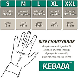 Kebada W2 Work Gloves for Men and Women, Touchscreen Working Gloves with Grip, Nitrile Coated Work Gloves for Gardening, Package Handling, Stretchy Gloves for Mechanic Work, 2 Pairs, Small