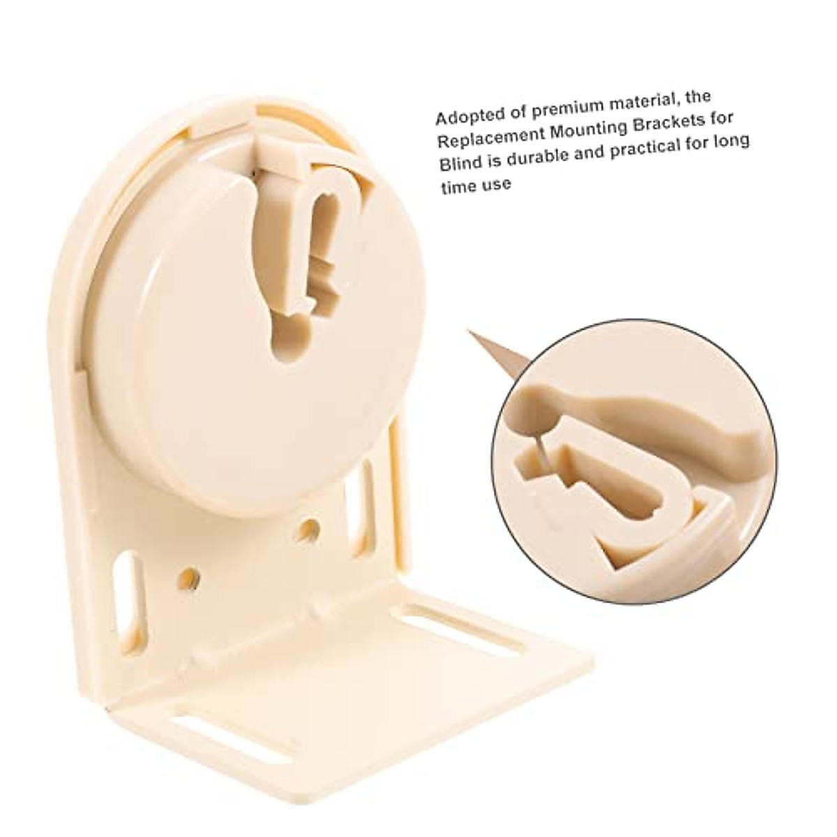 Garneck 5 Sets Headrail Accessories Bungee Replacements Shower Windproof Outdoor Cap Blinds Curtain Exterior Crank Holder Bracket Down Ring Over for Indoor Bed with Cord Tie Shutter