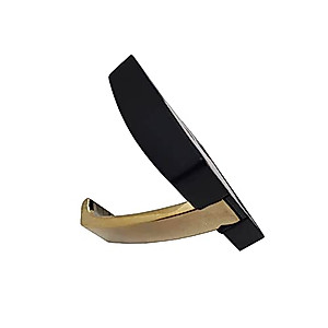 2 pcs Folding Wall Hooks Towel Hanger Coat Clothing Holder for Bathroom Bedroom (Black&Gold)