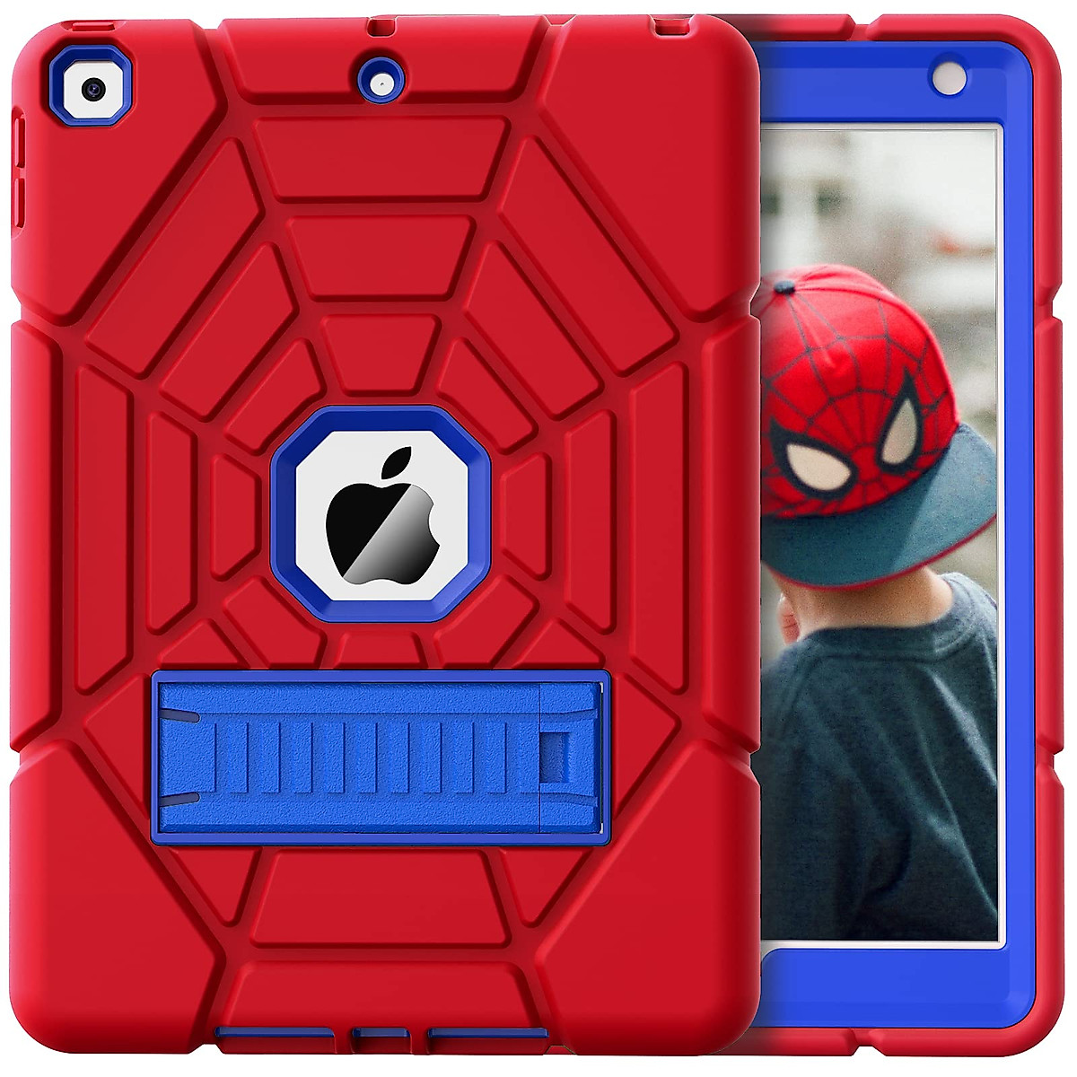 Grifobes for iPad 9th Generation Case, iPad 8th/7th Generation Case 2021/2020/2019, Heavy Duty Shockproof Rugged Protective 10.2" Cover with Stand for iPad 9 8 7 Gen 10.2 inch Kids Children Boys