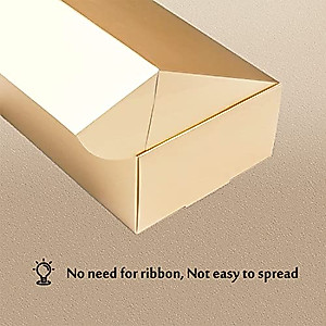 NEWSNOW 10 Pack Gift Boxes, 9 x 6 x 3 inches，For Bridesmaid Proposal Boxes, Premium Gift Boxes, Wedding Present, Holiday, Birthday Party Favor and Christmas (Gold)