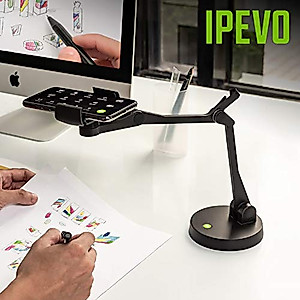 IPEVO Uplift Multi-Angle Arm for Smartphones, Multi-Jointed Phone Holder for Visual Communication and Presentations, Small Footprint Smartphone Stand for Remote Work and Distance Learning.