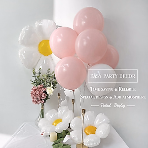 TOPLLON Daisy Balloon Garland Arch Kit 10ft Thicker Daisy Birthday Decorations 4pcs Daisy Balloons Two Groovy Decorations Girl Birthday Party Baby Shower