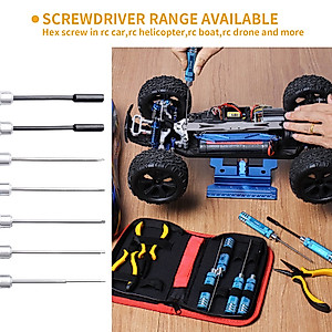 RC Tool Kit & Screw Kit Hardware Set (Flat, Phillips, Hex), Pliers, Wrench, Repair Tools for Quadcopter Drone Airplane Accessories Compatible with Traxxas Arrma Axial Redcat Losi Models