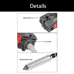 YUEWO SR 220V/110V Mill Motor with Flexible Shaft Grinder Polishing Motor Jewelry Tool Equipment for Engraving Polishing Drilling Cutting