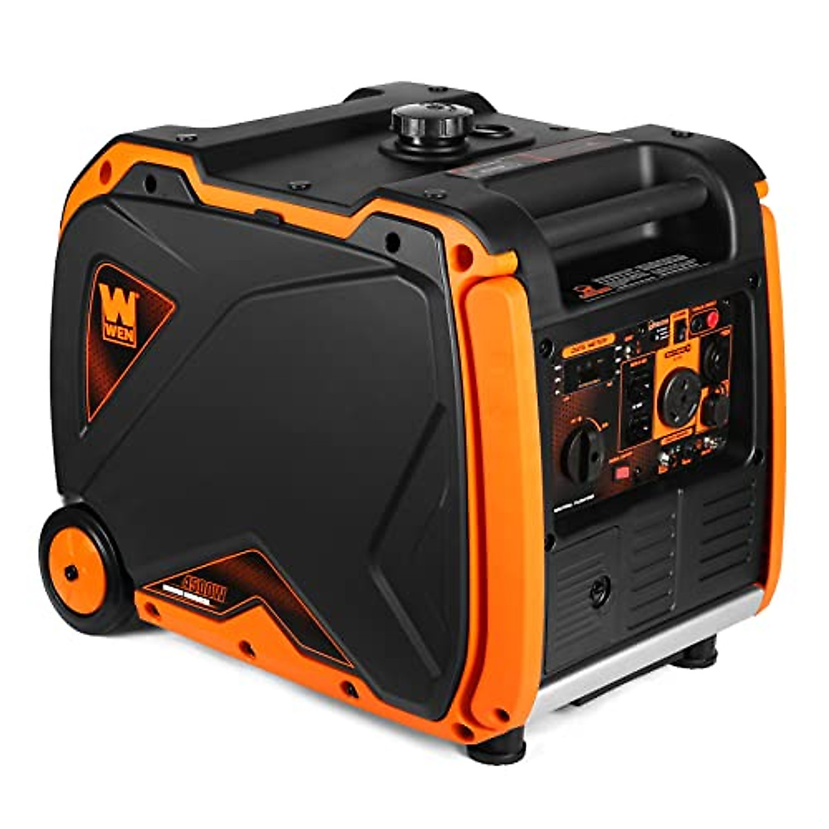 WEN 56450iX Dual Super Quiet 4500-Watt RV-Ready Portable Inverter Generator with Fuel Shut-Off and CO Watchdog Black