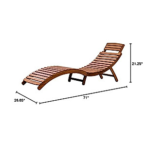 Merry Garden Curved Folding Chaise Lounger