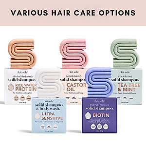 Kitsch Toning Purple Shampoo Bar for Blonde Hair with Biotin for Strengthening Hair & Neutralizing Brassy Tones | Vegan Solid Shampoo Bar for Hair Shine | Zero Waste, 3.2 oz