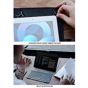 Cooper Backlight Executive Keyboard Case for 9, 9.7, 10, 10.1, 10.2, 10.5" Tablets | Bluetooth Keyboard & Leather Folio, 7 Color Backlit with Hotkeys