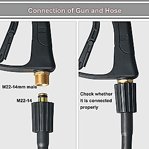 JWGJW JW-121 High Pressure Washer Gun 3000PSI Car Wash Water Gun M22-14mm metric thread