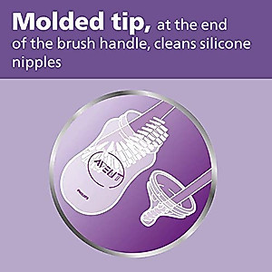 Philips AVENT Baby Bottle and Nipple Brush, Grey, SCF145/18