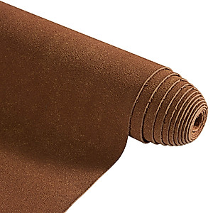 Gotocut Frosted Soft Solid PU Synthetic Leather Suede Faux Leather Sheet for Making Earring Hair Bows, Handicraft DIY Projects 9.5'' x 53" (Dark Brown)