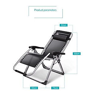 ZHYH Portable Ultralight Chair Chaise Lounge Outdoor Furniture Beach Lounger Folding Armchair for Home