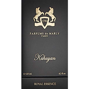 PARFUMS de MARLY - Kuhuyan - 4.2 Fl Oz - Eau De Parfum For Men - Top notes Violet, Jasmine - Heart notes Leather, Heliotrope - Base notes Amber, Tonka Bean, Agarwood - 125ml