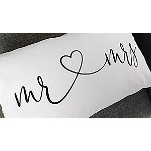 Mr Mrs Gift Pillow Gift Mr and Mrs Pillow Cover Bedroom Decor Master Bedroom Throw Pillow with Words Quotes