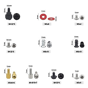 780PCS Computer Screw Kit, DYWISHKEY Computer Screw Standoffs Set Kit for Hard Drive Computer Case Motherboard Fan Power Graphics with a Screwdriver