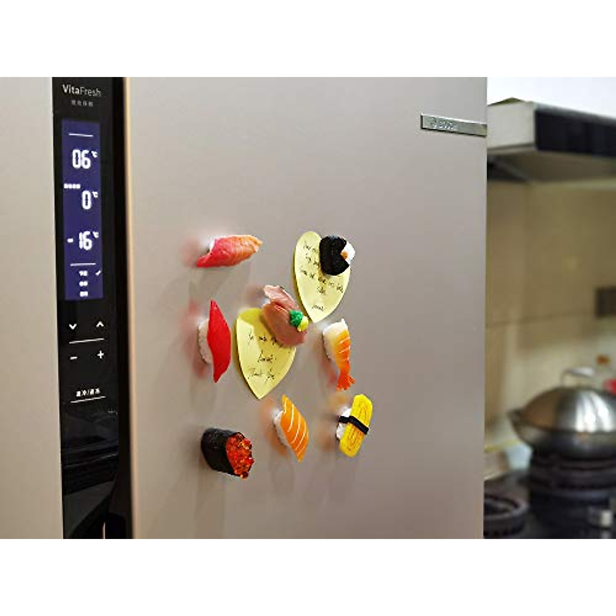 Hey Foly Cute Refrigerator Magnets Funny Magnets for Fridge, Simulation Sushi Refrigerator Magnet, Fine for Whiteboards, Maps and Home Decoration Magnetic Objects and Even Simulating Food Games!