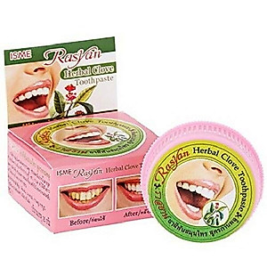 3 Pack X Rasyan Isme Herbal Clove Toothpaste Tooth Paste Anti Bacteria Bad Breath Decay 25g.