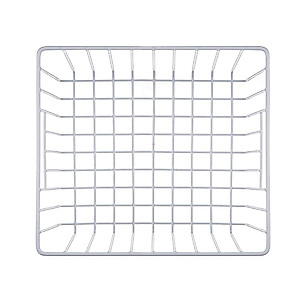 Freezer Basket Organizer, Refrigerator Metal Wire Storage Divider, Household Container Bins with Handles for Kitchen, Pantry, Cabinet, Closets - Pearl White (6, 11in x 10in x 5.5in)