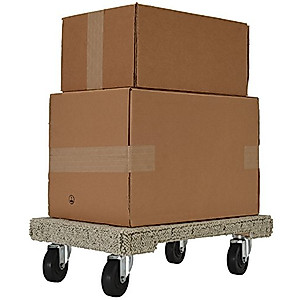 Vestil HDOSC-1624-12 Carpeted Hardwood Dolly, 1200 lb. Capacity, 16" x 24"
