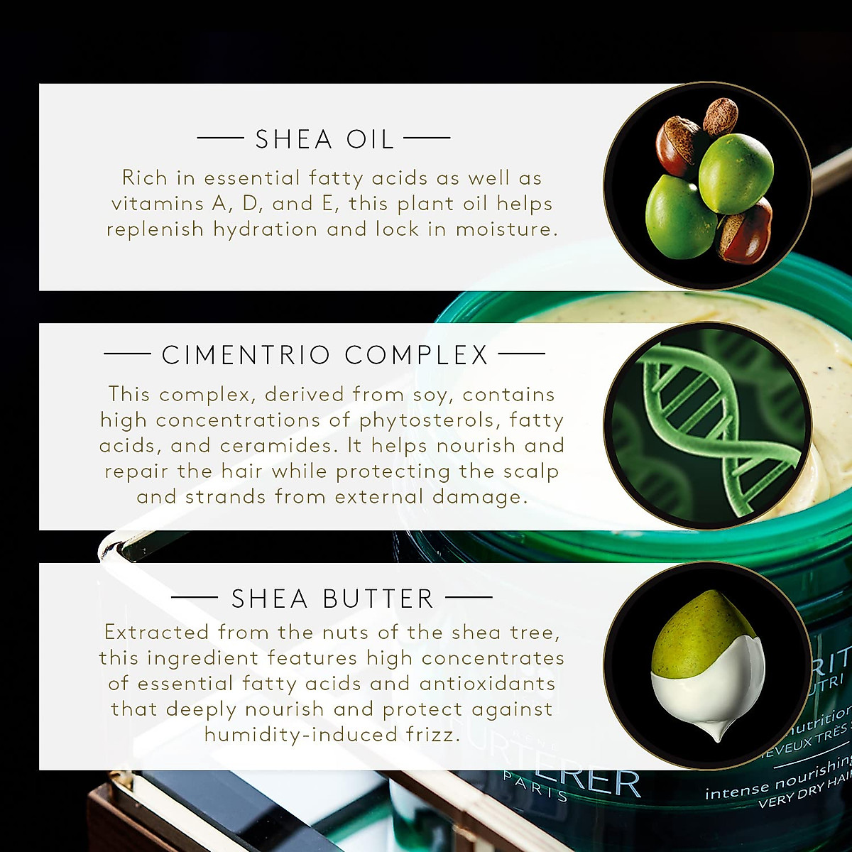 Rene Furterer KARITE NUTRI Intense Nourishing Shampoo, Very Dry Damaged Hair, Shea Oil, Shea Butter, Pump, 20.2 oz.