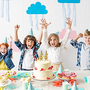 VSHILI 66th Birthday Candles, Gold 66 Year Old Number Birthday Candles, Happy Birthday Party Cake Topper Decoration Gifts for Women Men