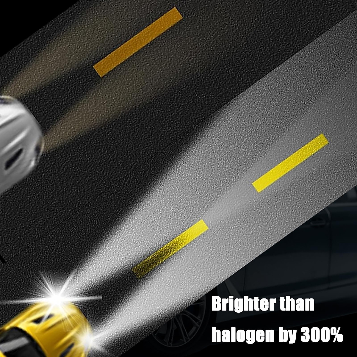 UGSHY 2 PCS 9005 HB3 Car LED Front Light, Super Bright Car LED Bulbs Kits, White Light Fog Light, Aluminum High Beam, Universal Automobile IP65 Waterproof Bulbs Replacement, UGDD1701WH-9005/HB3