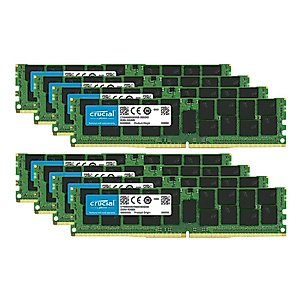 Crucial Bundle with 256GB (8 x 32GB) DDR4 PC4-21300 2666MHz RDIMM (8 x CT32G4RFD4266), Dual Ranked Registered ECC Memory