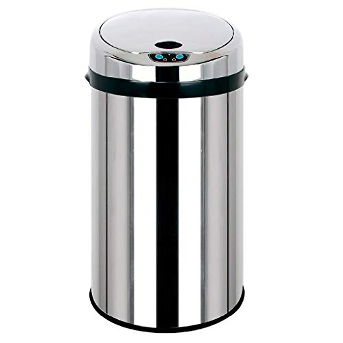 WPYYI 6L/9L/12L Auto Close Trash Can Sensor Waste Bin Touchless Dustbin Garbage Bucket Stainless Steel Batteries Power ( Size : 6l )