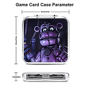 F-NAF Game Card Case Compatible with Switch Games - 12 Slots Storage Box, Slim and Portable Protective Shell Storage Bag.
