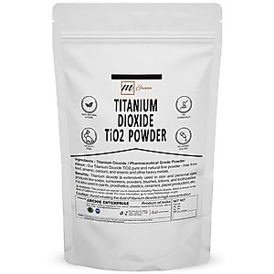 mGanna 100% Natural Non-nano & Uncoated Titanium Dioxide Powder for Skin Hair and Health Care 1 LBS / 454 GMS